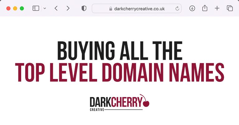 Buying all the top level domain names | Dark Cherry Creative